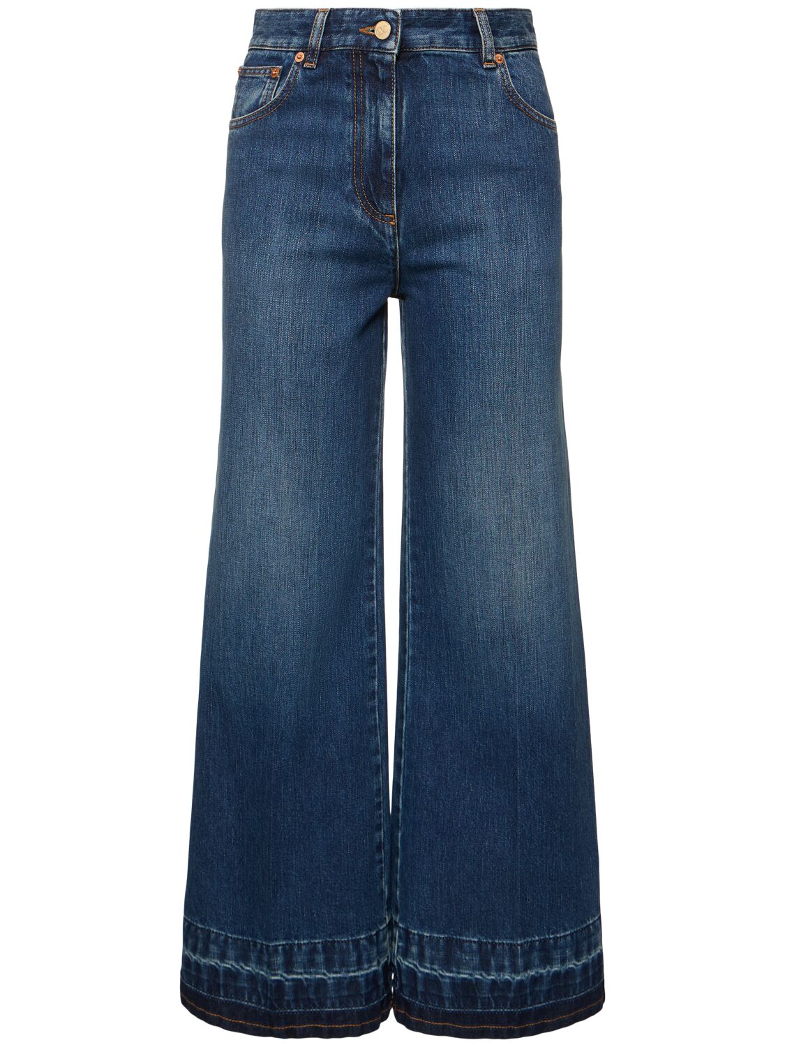 Valentino Garavani Denim High-Rise Flared Jeans - Dark Blue